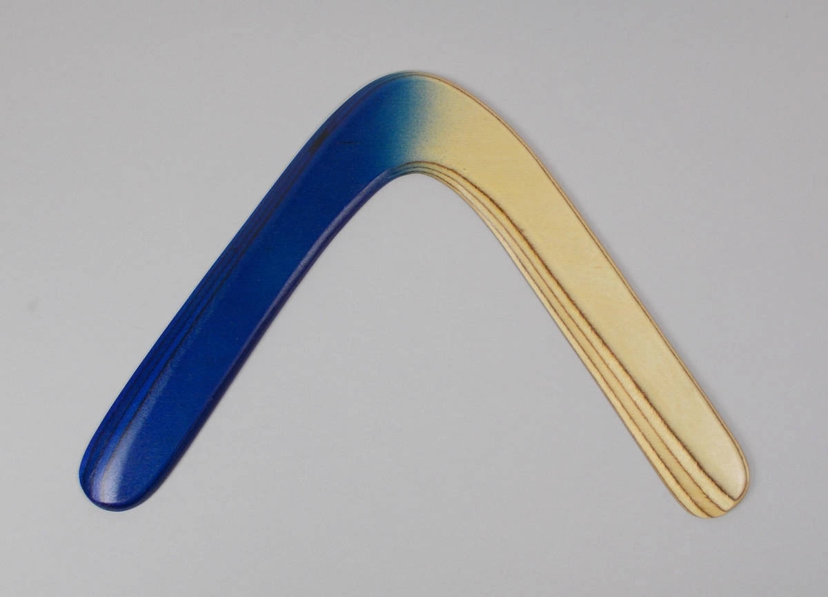 Glider Blue returning wooden boomerang | boomerang shop