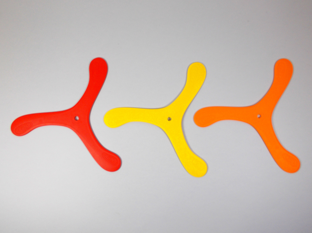 Boomerang Renner Yellow durable right-handed copolymer returning boomerang